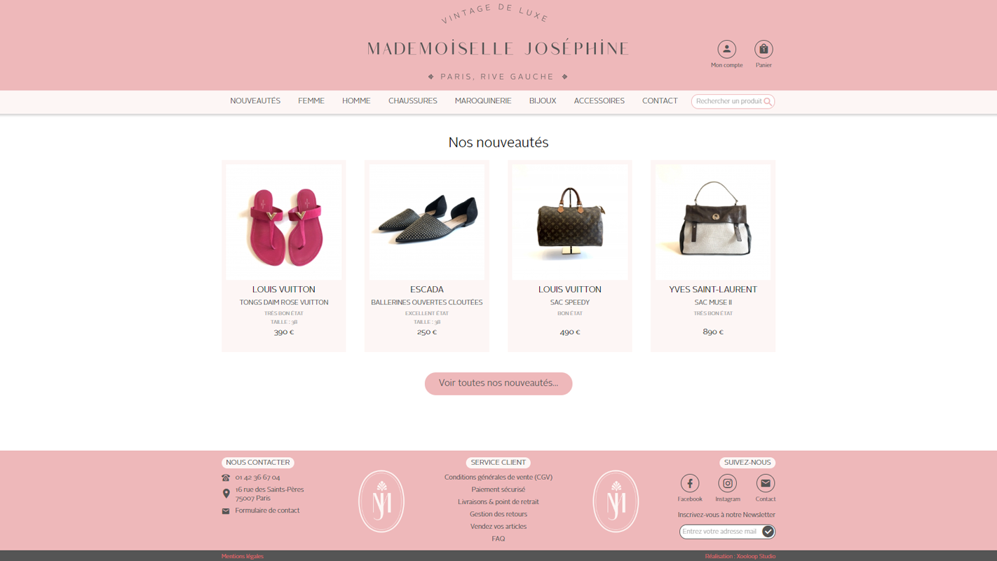 Nouvelle identité visuelle pour Mademoiselle Joséphine - Xooloop Studio